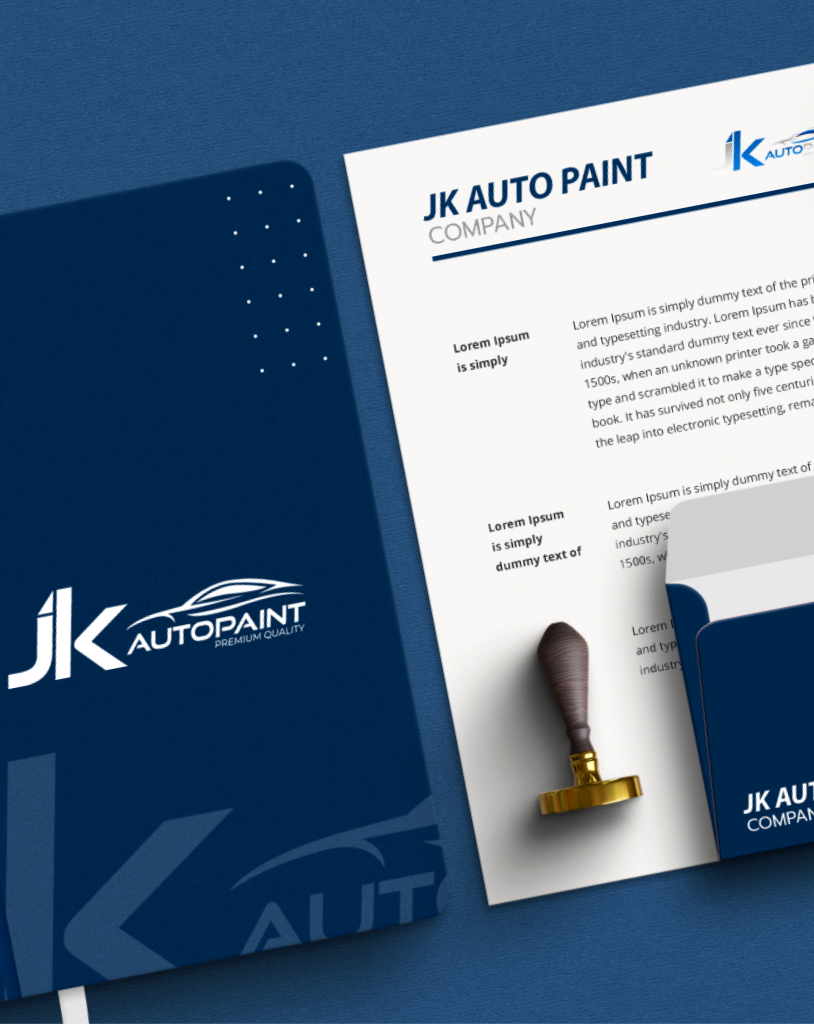 “JK AUTO PAINT” ออกแบบโลโก้อู่ซ่อมสีรถยนต์ - Browseware Solution